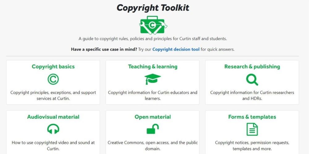 Copyright Toolkit: A guide to copyright rules, policies and principles ...